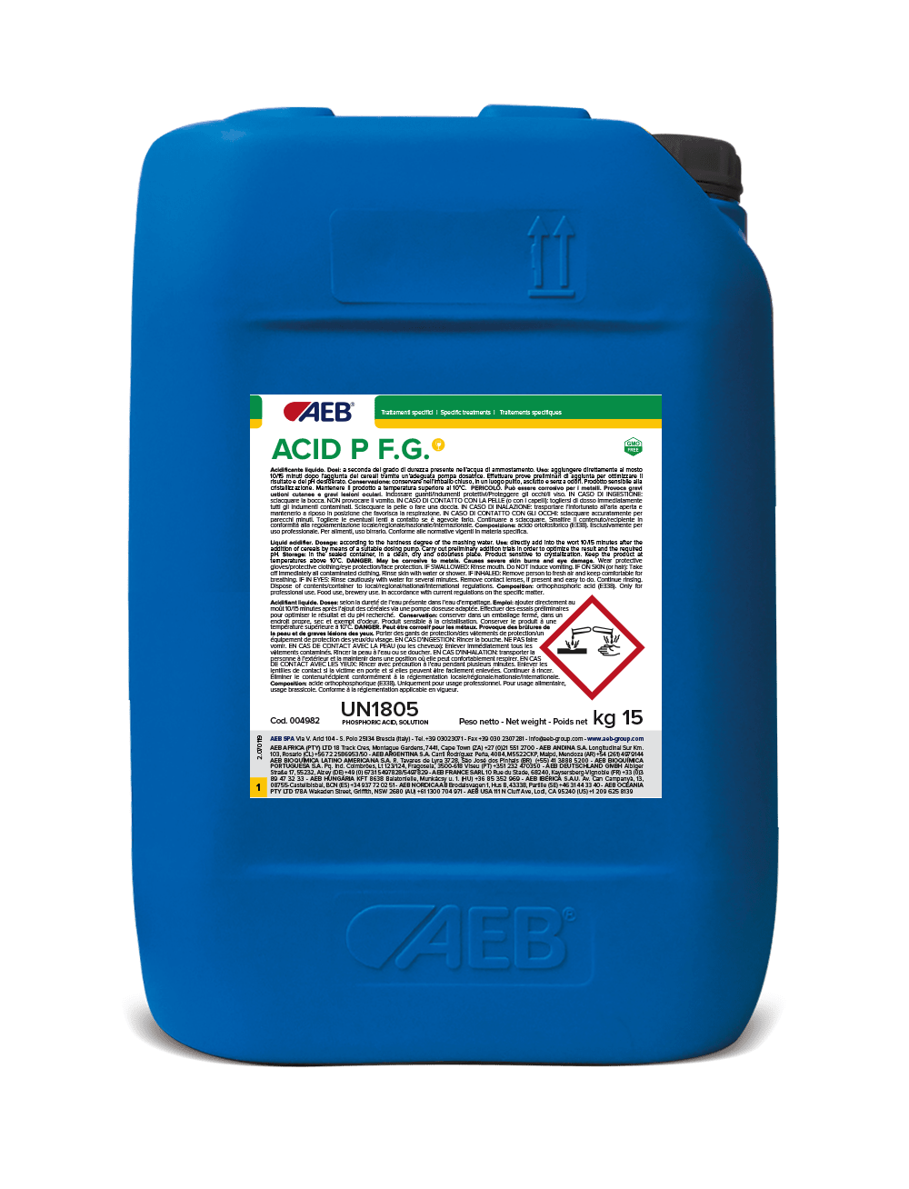 Acid p f.g. - ACIDIFICATION | AEB