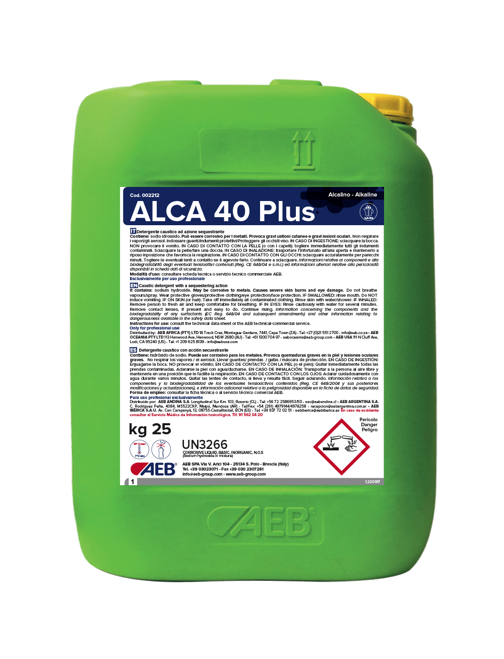 Alca 40 plus - ALKALINE LIQUIDS NaOH OTHER THAN 30% | AEB
